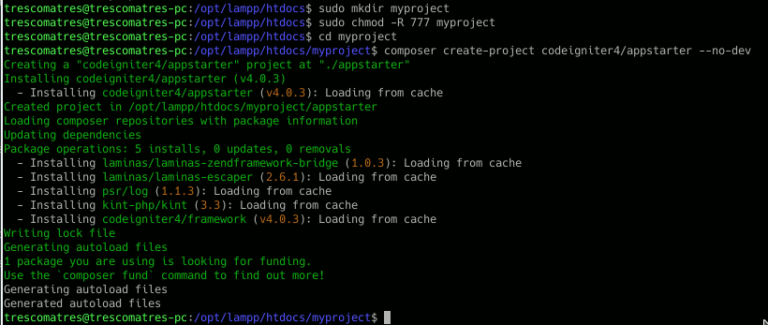Instalar Codeigniter Con Composer Trescomatres